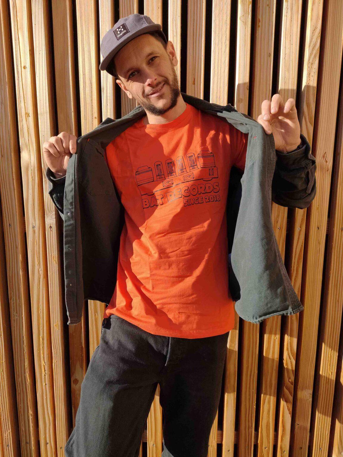 T-Shirt "BAT RECORDS" - Orange (Edition Limitée) | BAT Records